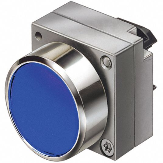 SIEMENS, 22 mm Mounting Size, Metallic, Flush Push Button - 6FNP4 ...