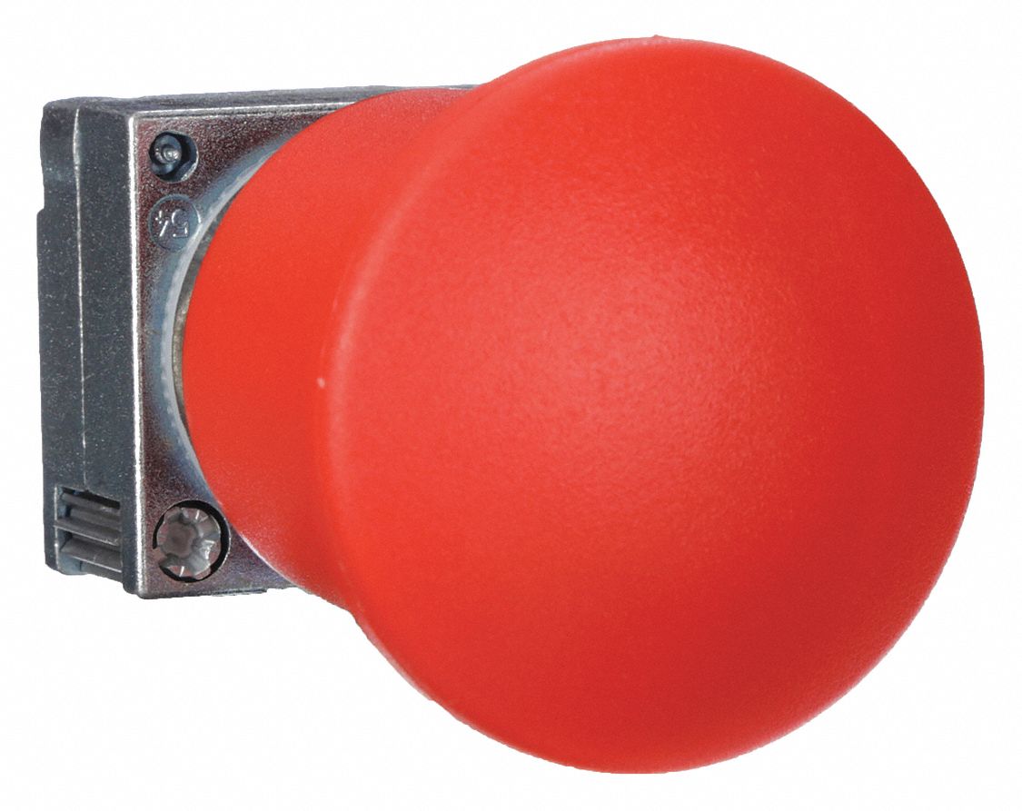 SIEMENS, Red, 22 mm Mounting Size, Mushroom Head Push Button - 6FNR3 ...