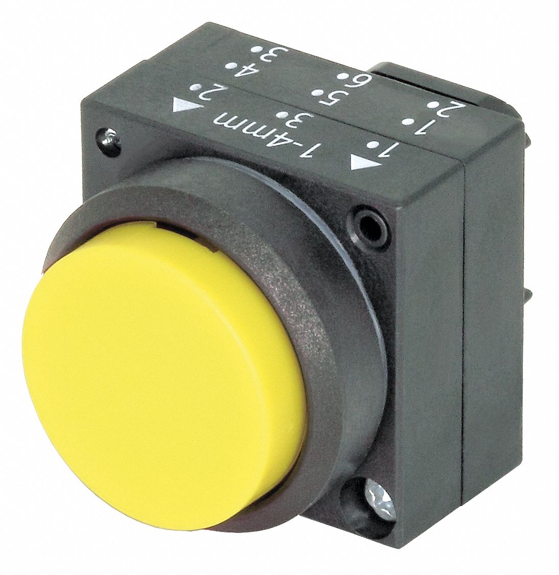 SIEMENS, Yellow, 22 mm Mounting Size, Extended Push Button - 6FNT2 ...