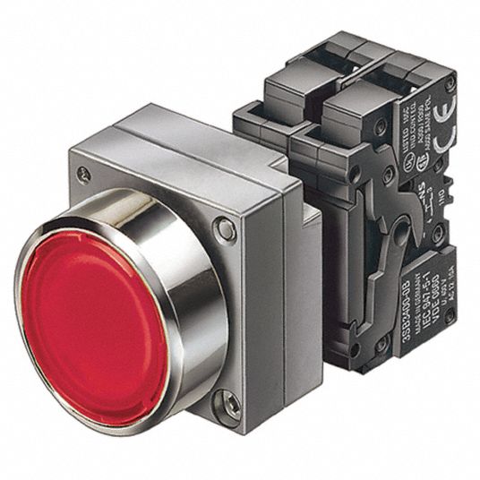 SIEMENS, Flush Profile, Non-Metallic, Illuminated Push Button - 6FNY8 ...