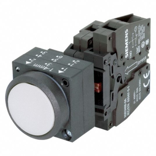 SIEMENS, Flush Profile, Non-Metallic, Illuminated Push Button - 6FPD5 ...