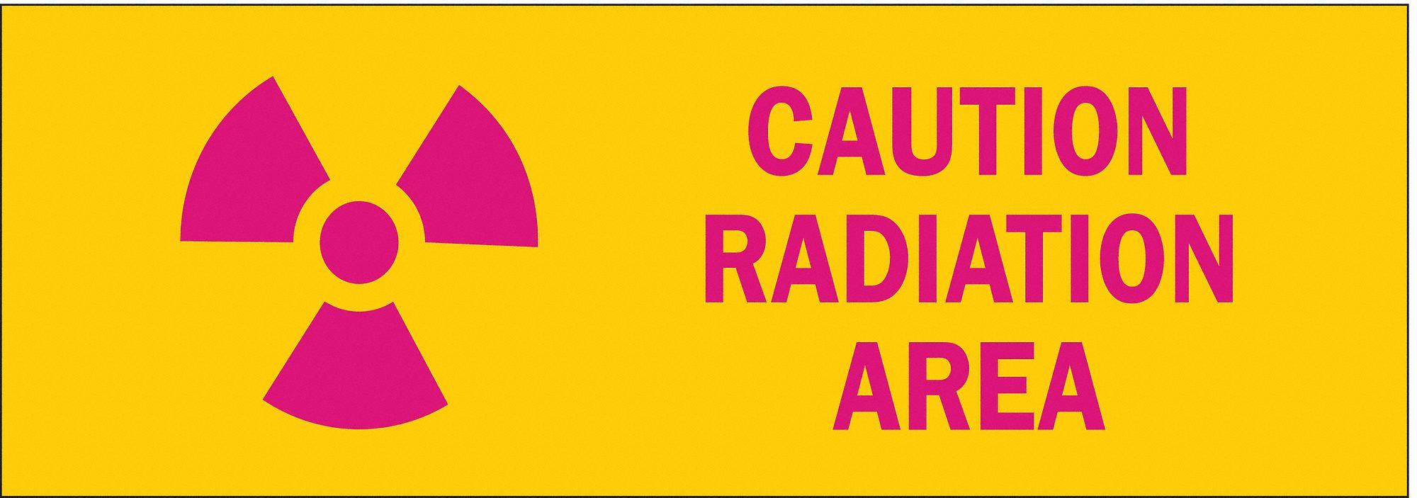 Polyester, Adhesive Sign Mounting, Caution Radiation Sign - 6FX52|88740 ...