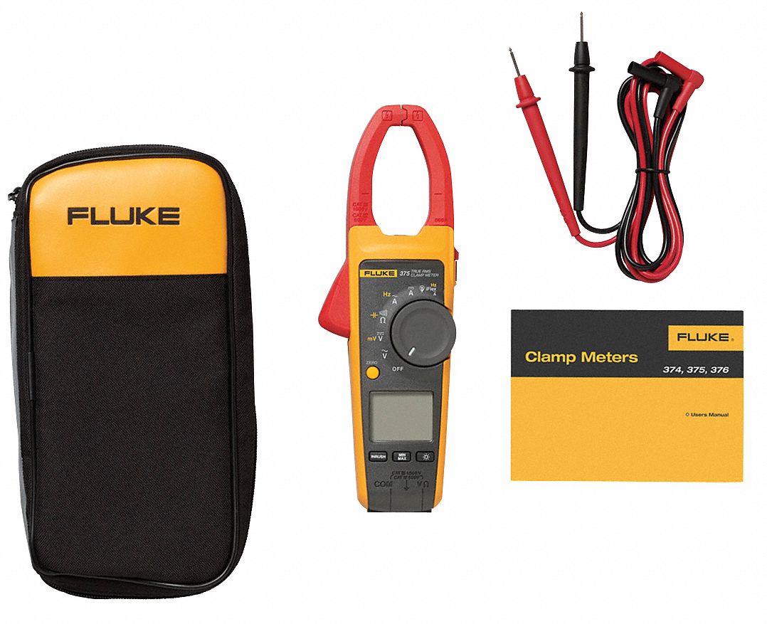 Clamp On Digital Clamp Meter, 1.4 in (36 mm) Jaw Capacity, CAT IV 600V ...