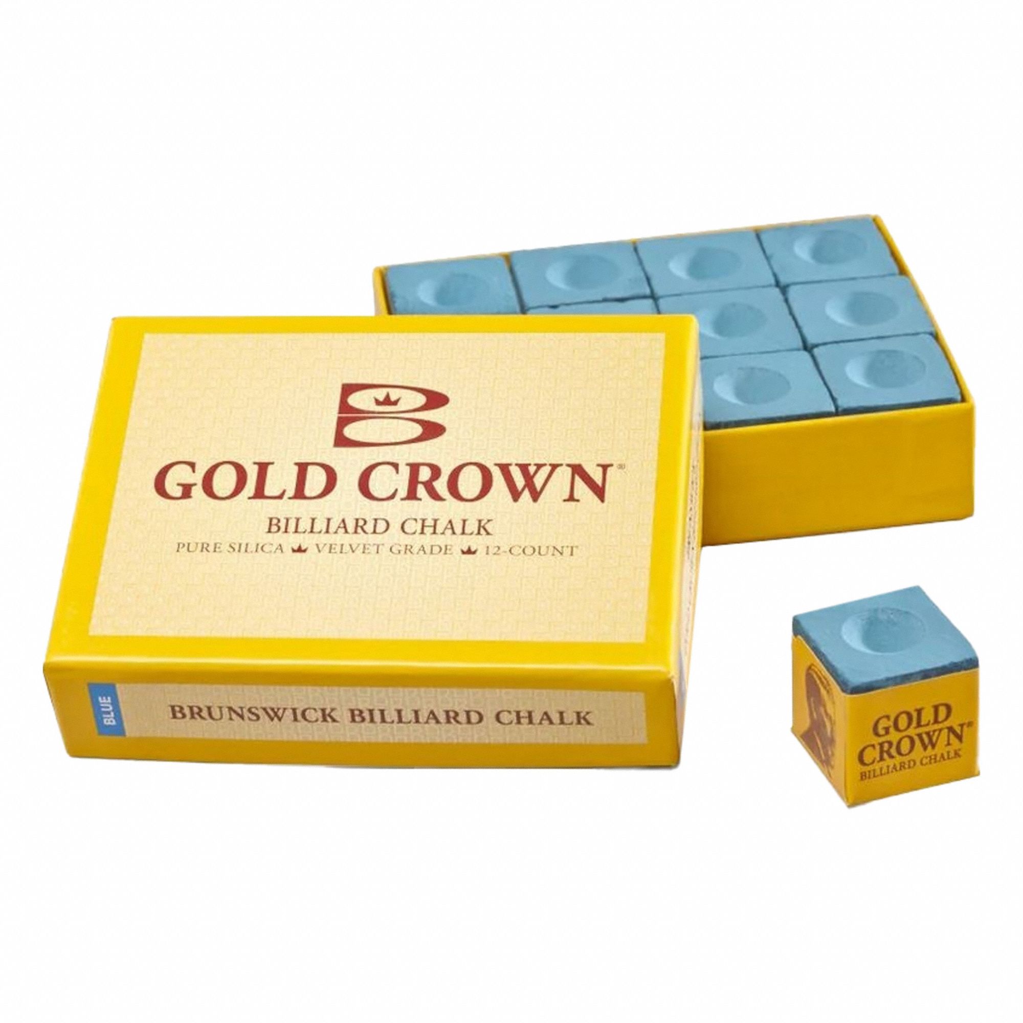 BRUNSWICK BILLIARDS, Blue, 6 in Overall Wd, Pool Chalk - 6FZW1|CHALK-GC ...