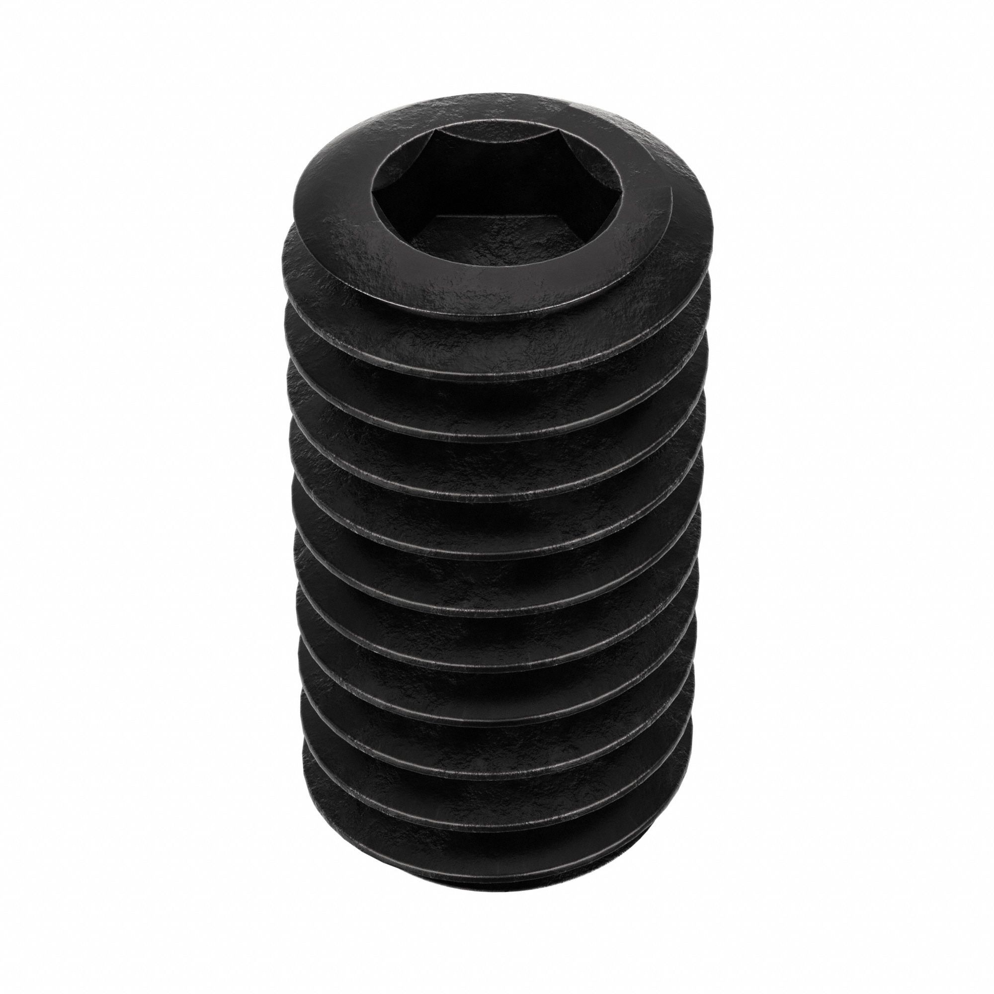 Socket Set Screw, Flat, 8mm Overall Length, M4 x 0.70mm, Steel, Black ...