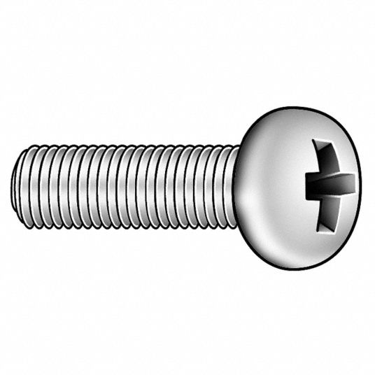 Machine Screw,M2x0.40x6,Plain,100PK - Grainger