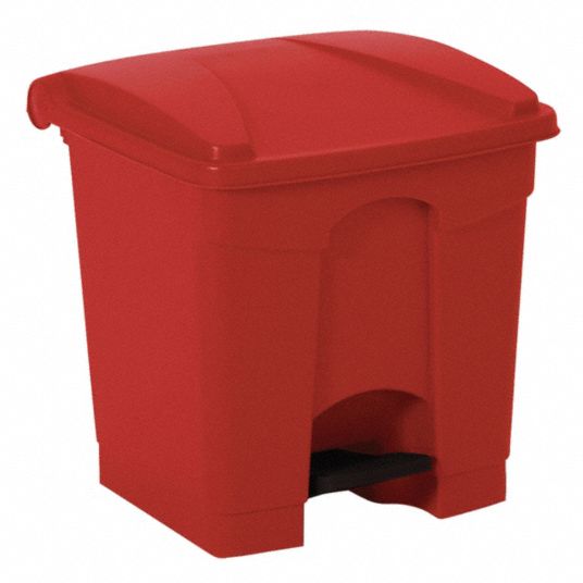 TOUGH GUY, Plastic, 8 gal Capacity, Step-On Trash Container - 6GAJ6 ...