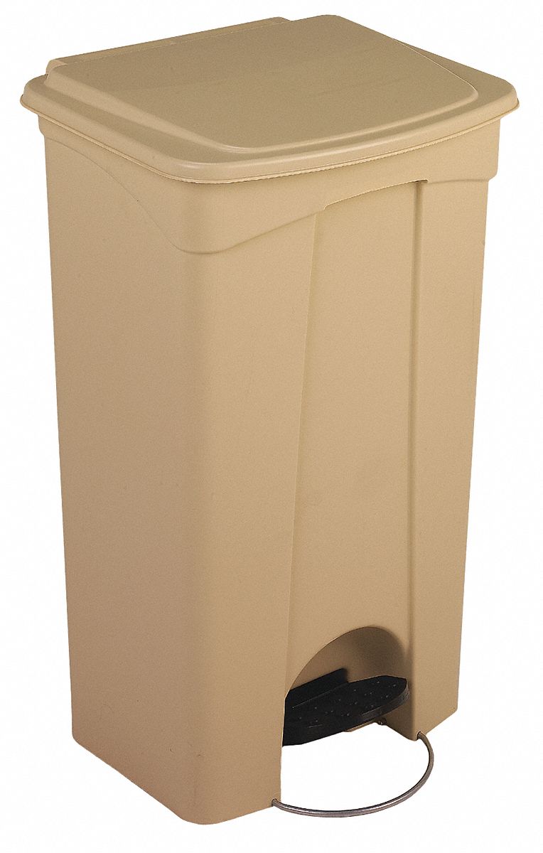TOUGH GUY, Plastic, 23 gal Capacity, Step-On Trash Container - 6GAK1 ...