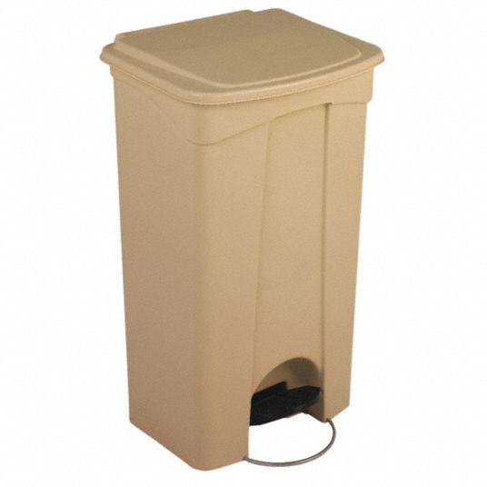 TOUGH GUY, Plastic, 23 gal Capacity, Step-On Trash Container - 6GAK1 ...