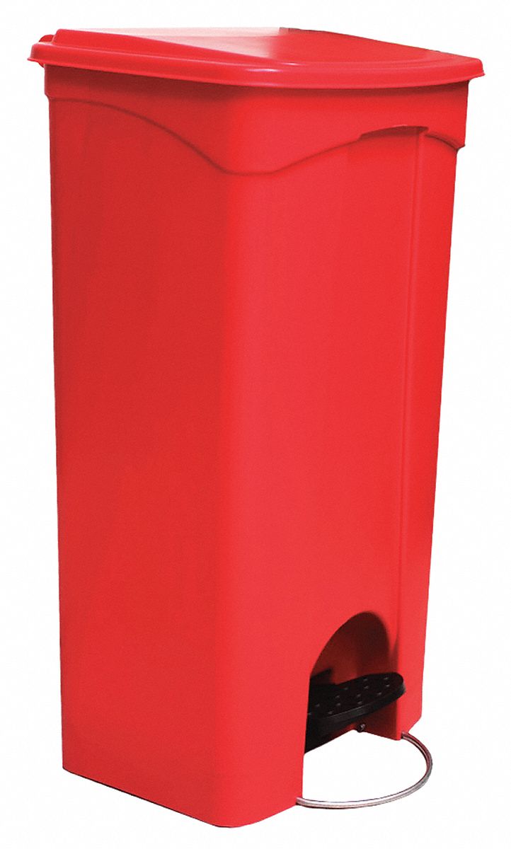 TOUGH GUY, Plastic, 23 gal Capacity, Step-On Trash Container - 6GAK2 ...
