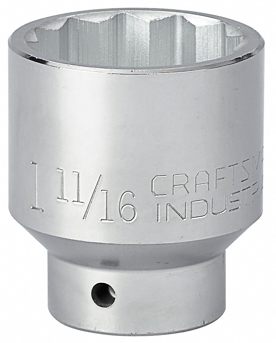 Socket, 3/4 in Drive Size, Alloy Steel, Chrome Finish - Grainger