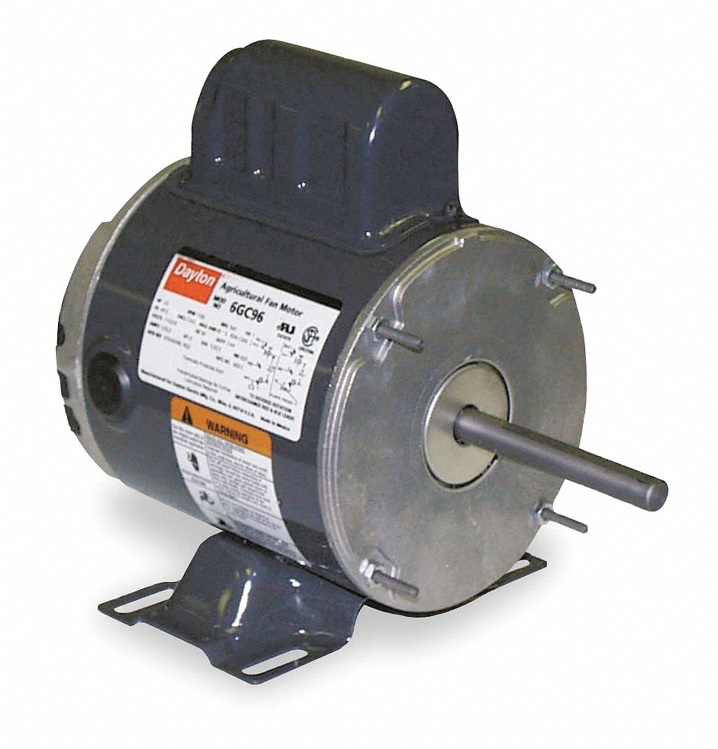 Agricultural Fan Motor, 1/3 HP, Nameplate RPM 1100, Voltage 115/230 ...
