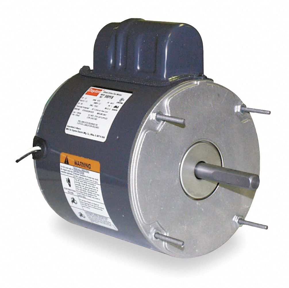 Agricultural Fan Motor, 1/3 HP, Nameplate RPM 1075, Voltage 115, 48YZ ...