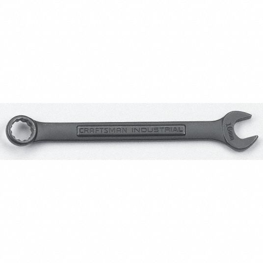Combination Wrench, Alloy Steel, Black Oxide, 6 1/8 in Overall Length ...