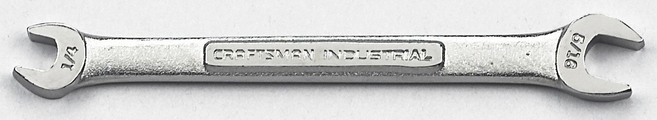Double Open End Wrench, Alloy Steel, Chrome, Overall Length 4-1/2 in ...
