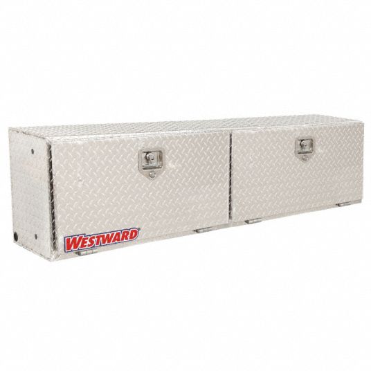 WESTWARD Topside Truck Box, Aluminum, Silver, Double, 8.5 cu. ft ...