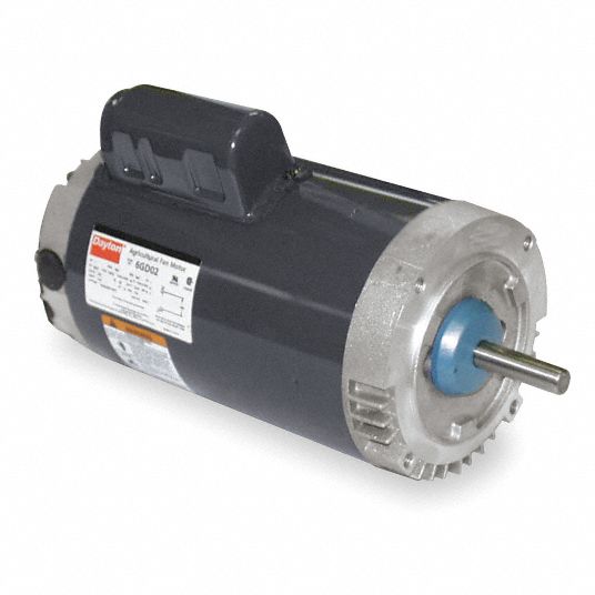 Agricultural Fan Motor, 1 HP, Nameplate RPM 850, Voltage 230, 56CZ ...