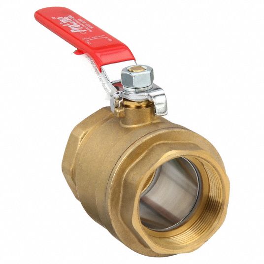 2 in, Brass, Manual Two-Way Ball Valve - 6GD19|107-818 - Grainger