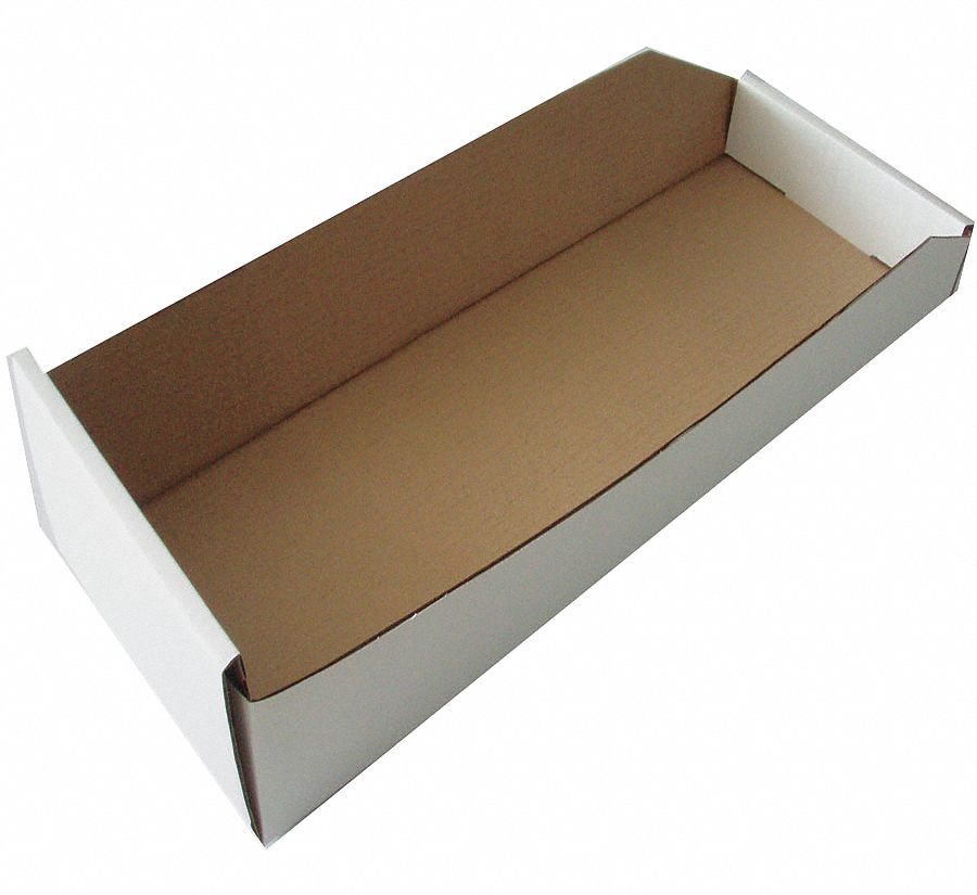 Corrugated Shelf Bin,W 6-1/4,Hopper - Grainger