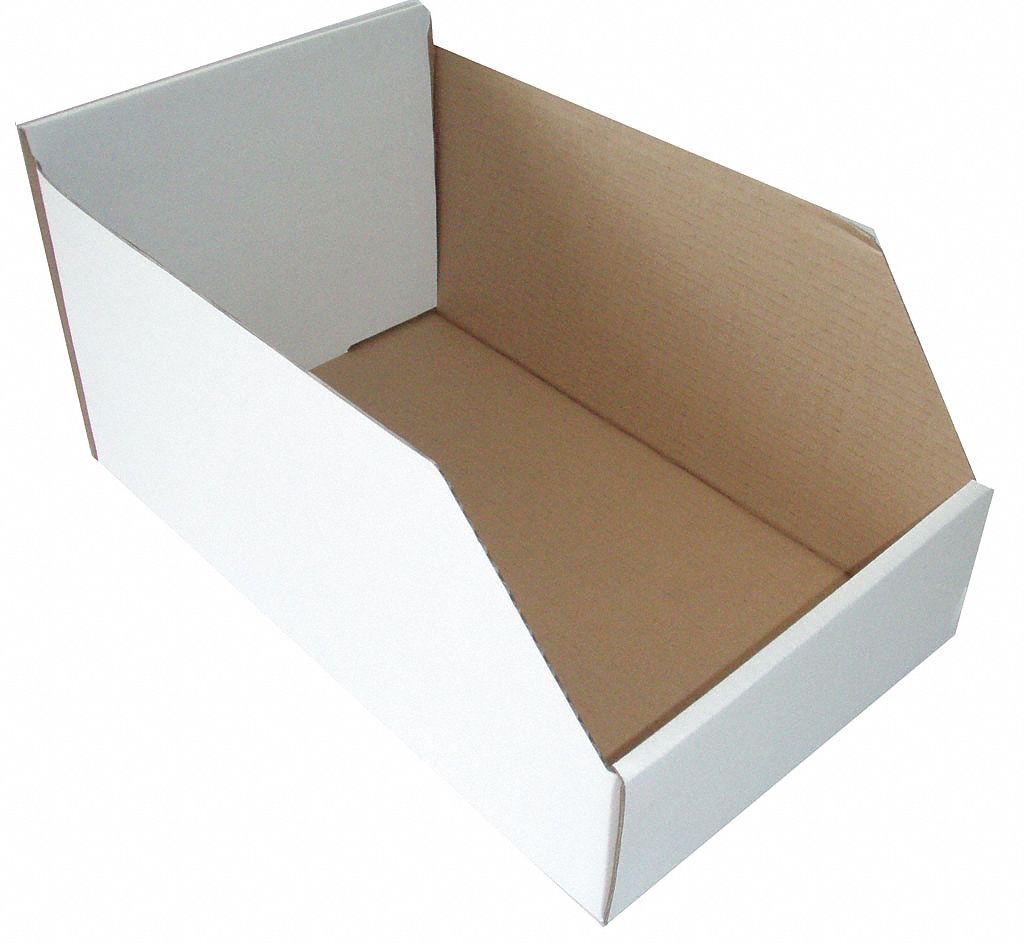 Corrugated Shelf Bin,W 6-1/4,Hopper - Grainger