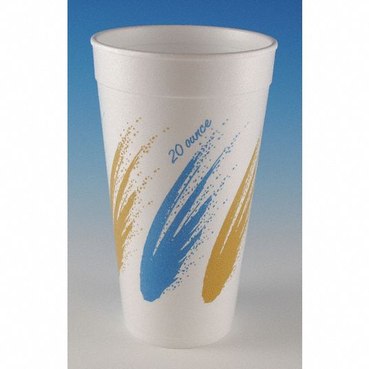 White, Foam, Disposable Hot/Cold Cup - 6GED7|C2022SIM ll - Grainger
