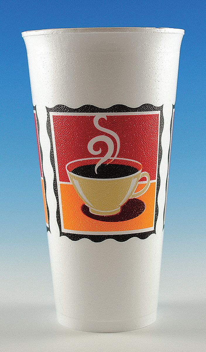 White, Foam, Disposable Hot/Cold Cup - 6GEE4|219871 - Grainger