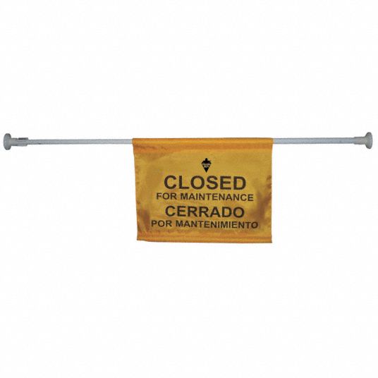 Nylon, 18 in x 13 3/4 in Nominal Sign Size, Door Barricade Sign - 6GJA0 ...