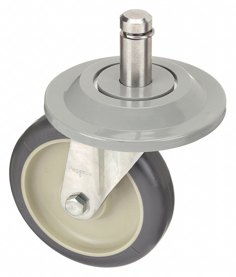 PEGASUS, Swivel, 5 in Wheel Dia., Stem Caster - 6GJV2|P12SX-UP050D-SG6 ...