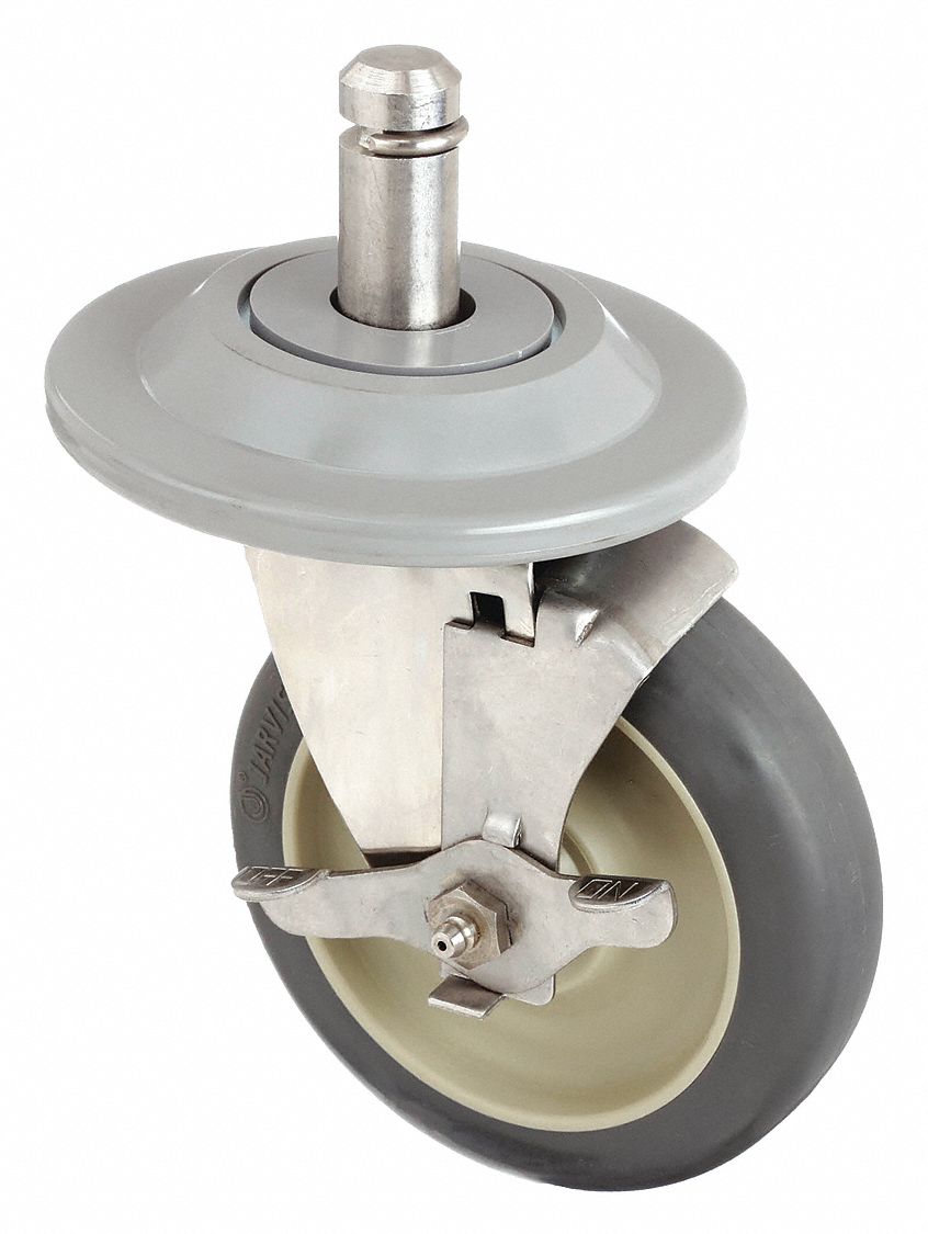 Swivel, Side Brake, Stem Caster - 6GJV3|P12SX-UP050D-SG6-WB-JPB2 - Grainger
