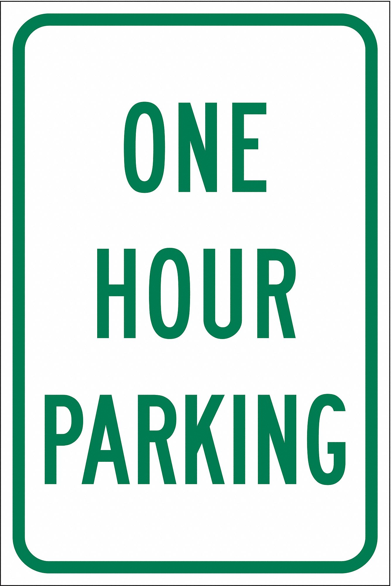 Parking Sign, Retroreflective Grade High Intensity Prismatic, Rectangle ...
