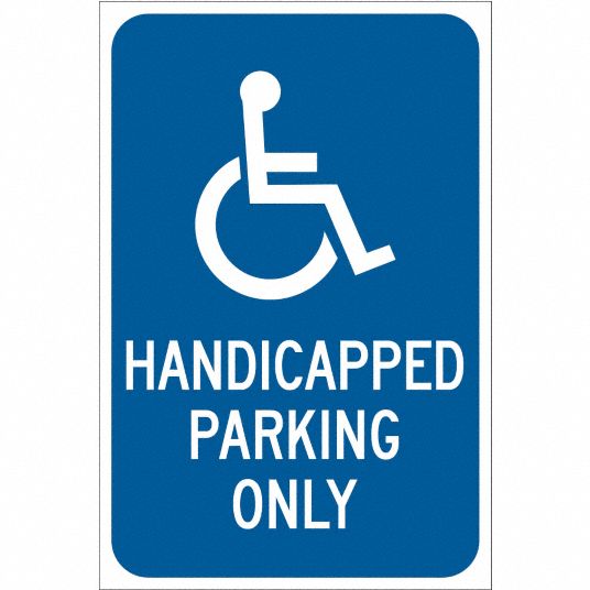 Handicap Parking Sign, Retroreflective Grade High Intensity Prismatic ...
