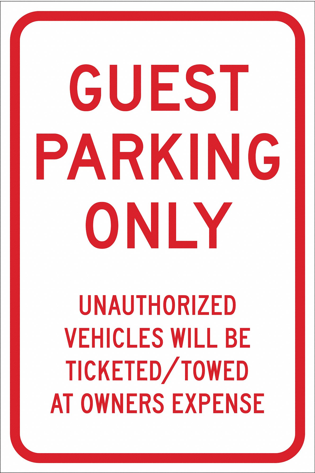18 in x 12 in Nominal Sign Size, Aluminum, Parking Sign - 6GMH9|115617 ...