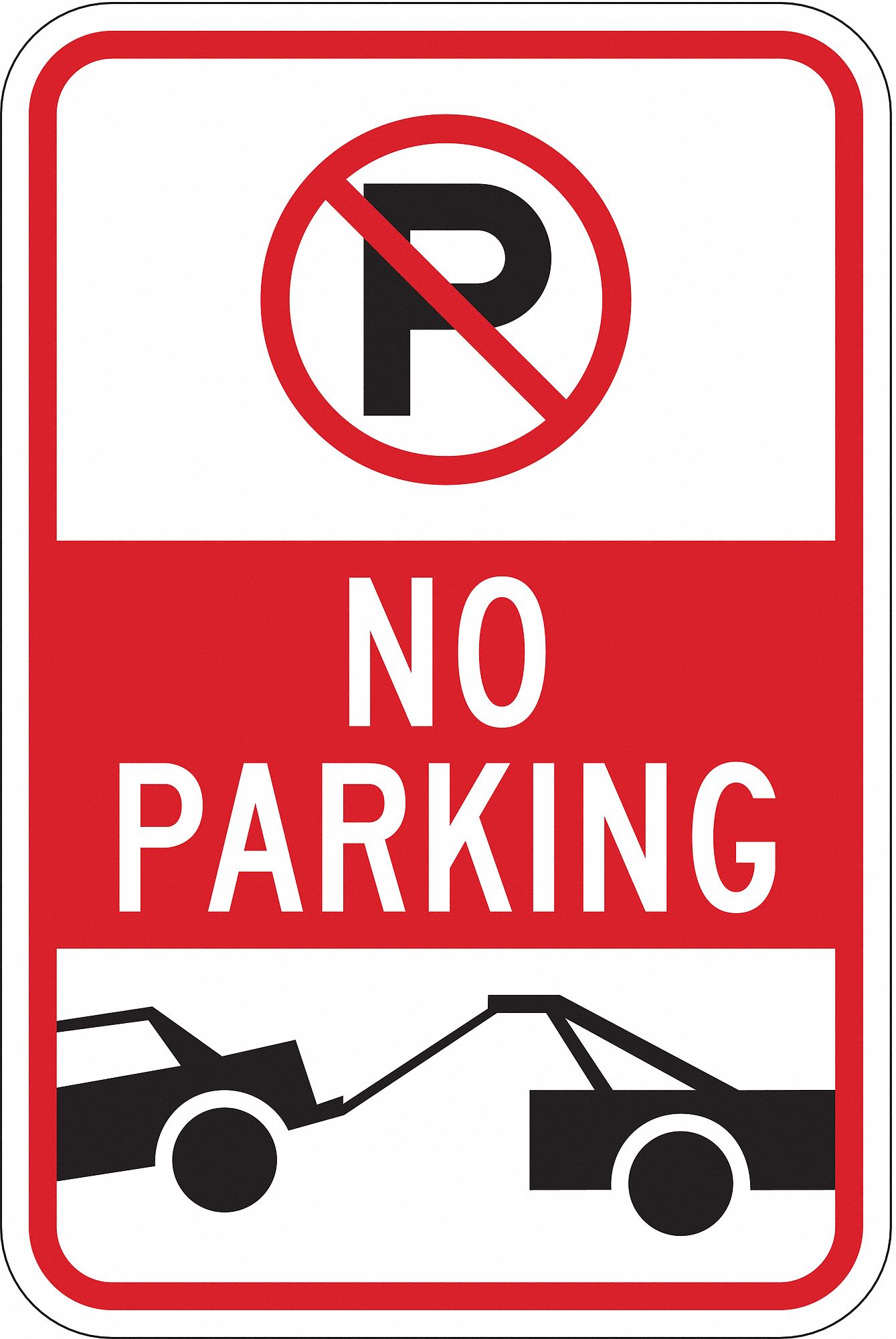 No Parking Sign, Retroreflective Grade High Intensity Prismatic ...