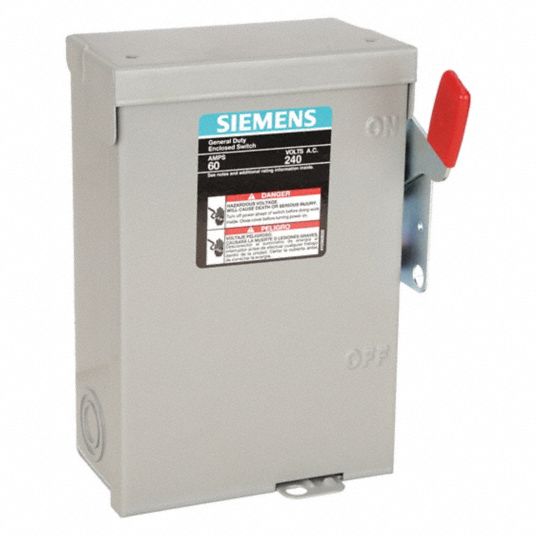 Nonfusible Air Conditioning Disconnect Switch, Metallic, Galvanized ...