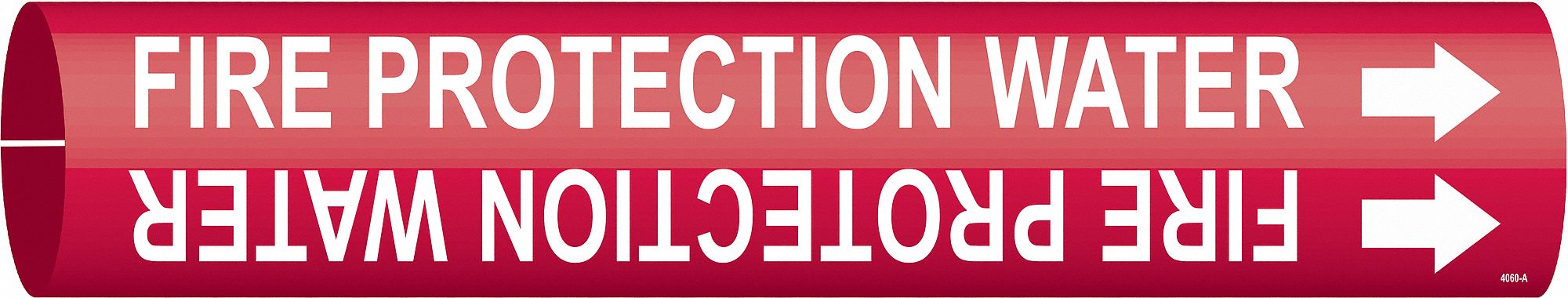 Fire Protection Water, Red, Pipe Marker - 6GP86|4060-A - Grainger