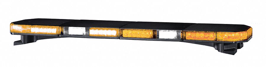 Amber Low Profile Light Bar, LED Lamp Type, Permanent Mounting, Number ...