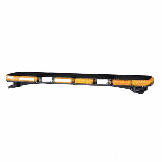 Amber Low Profile Light Bar, LED Lamp Type, Permanent Mounting, Number ...