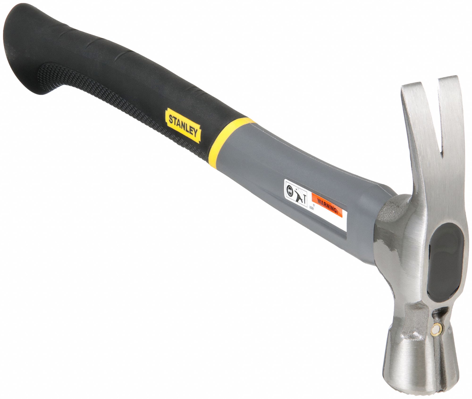STANLEY Straight Claw Hammer: Steel, Textured Grip, Graphite Handle, 22 ...