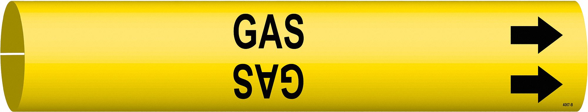 Gas, Yellow, Pipe Marker - 6GT37|4067-B - Grainger