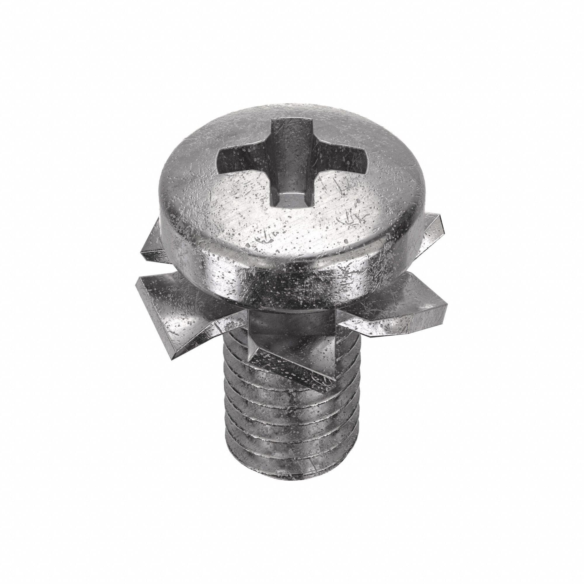 External Tooth, M3x0.50 Thread Size, SEMS Screw - 6GU54|MPPJAX03006 ...