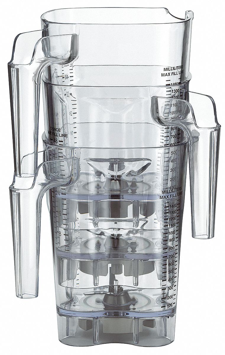 WARING COMMERCIAL, 48 oz Container Capacity, Clear, Blender Container ...