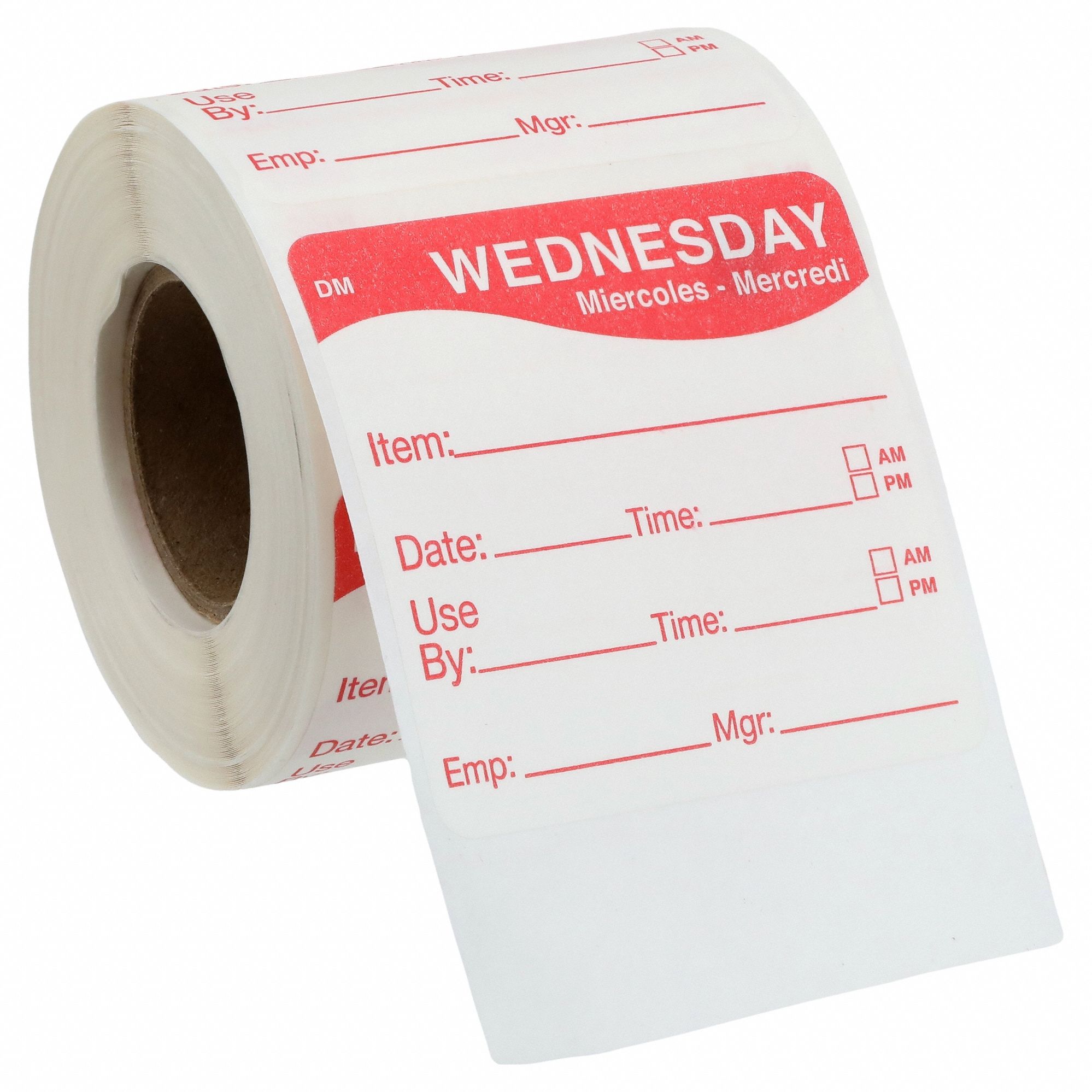 DAYMARK, Red, Wednesday, Day of the Week Label - 6GUP6|1100533 - Grainger