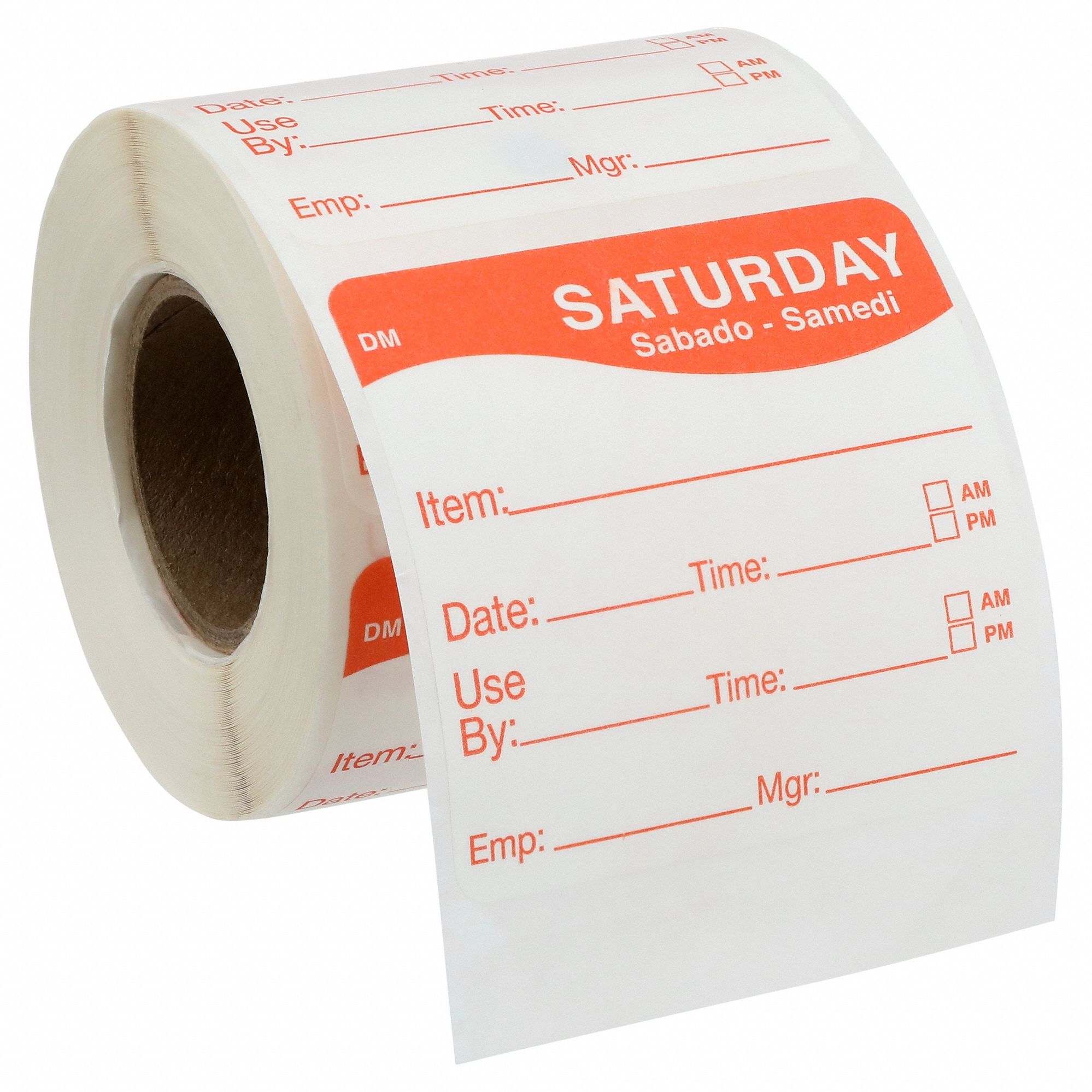 DAYMARK, Orange, Saturday, Day of the Week Label - 6GUP9|1100536 - Grainger