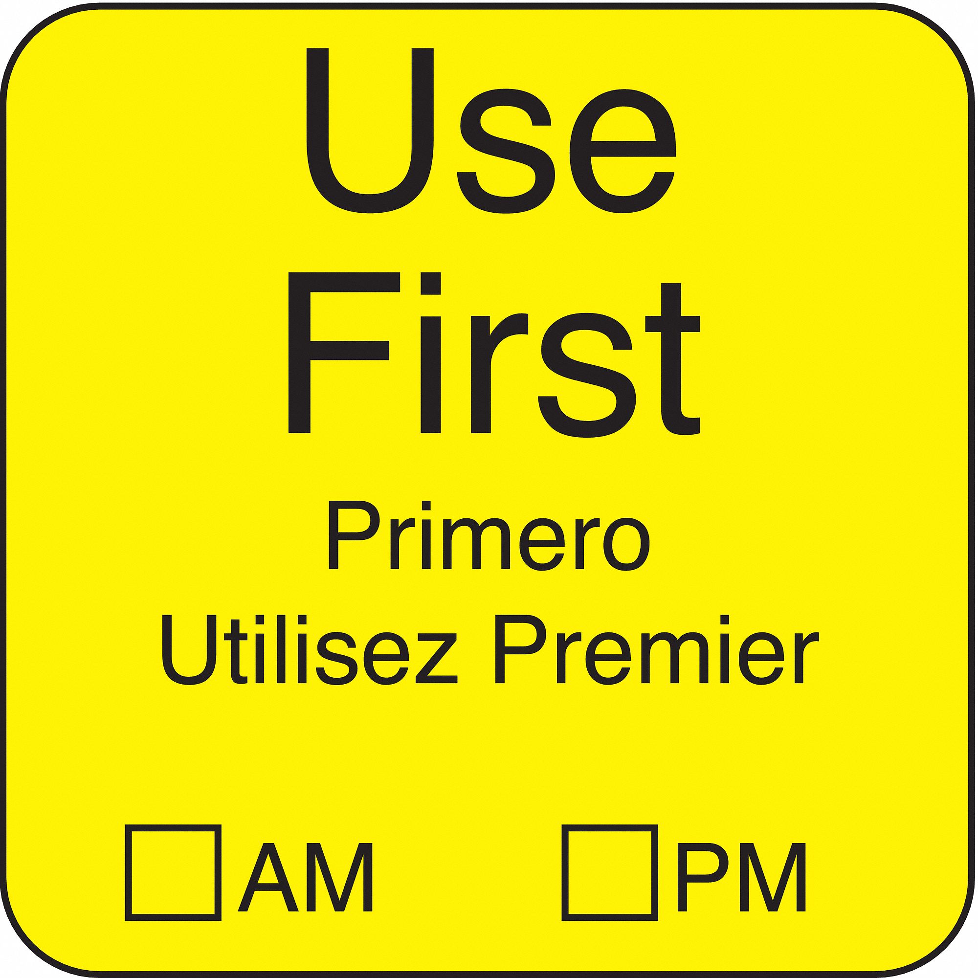 Permanent Use First Label, Paper, Square, Width 2 in, Height 2 in, 500 ...