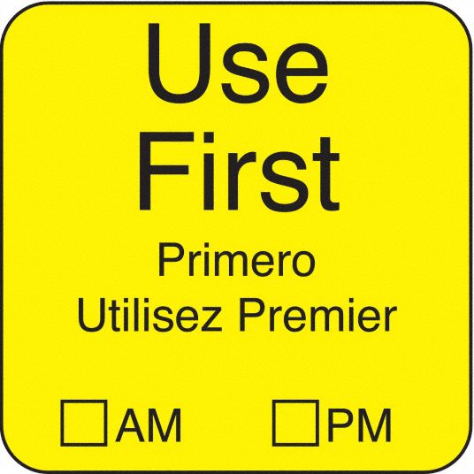 DAYMARK Permanent Use First Label, Paper, Square, Width 2", Height 2 ...
