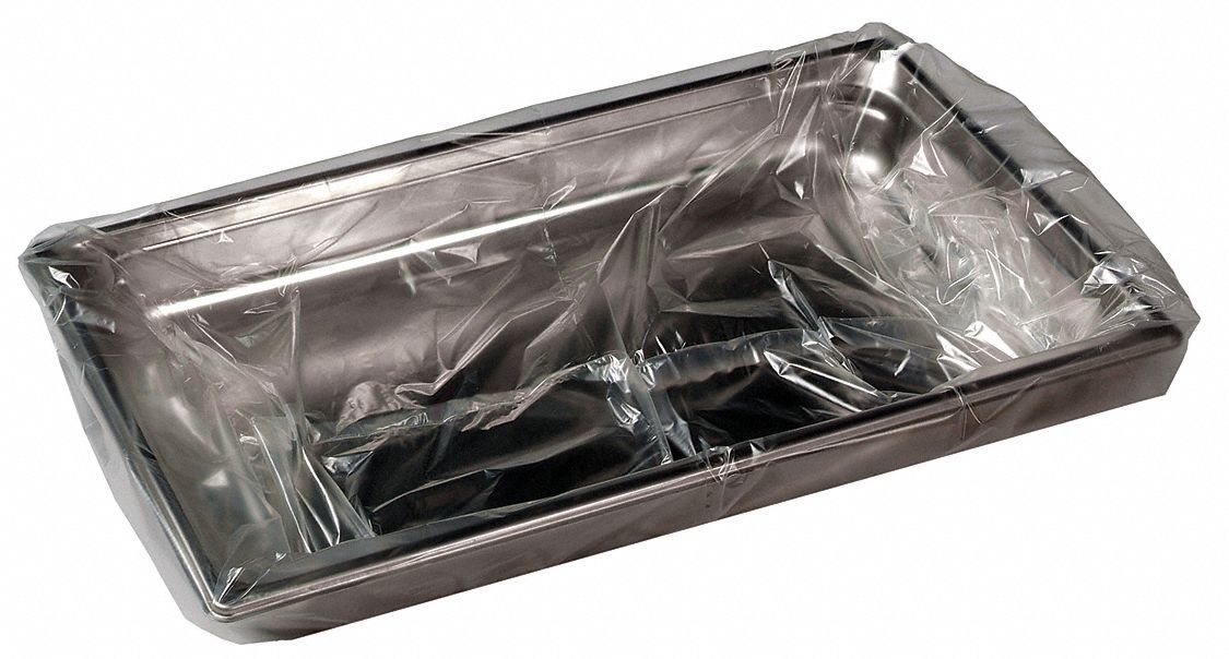 34 in x 12 in x 2 1/2 in to 6 in Plastic Ovenable Pan Liner, Clear ...
