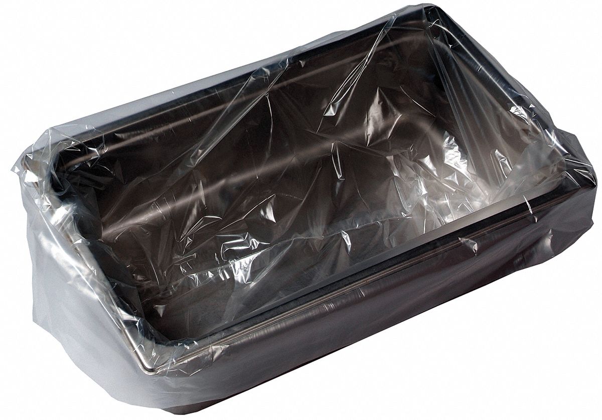 24 in x 12 in x 2 1/2 in to 6 in Plastic Ovenable Pan Liner, Clear ...