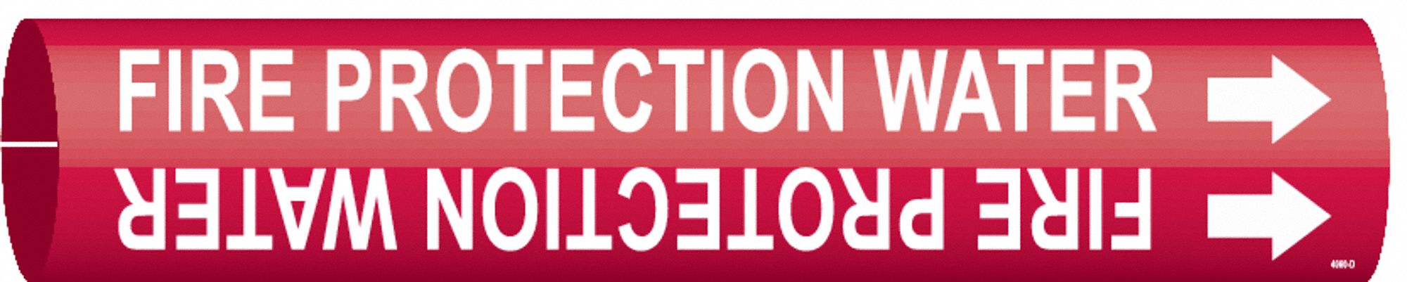 Fire Protection Water, Red, Pipe Marker - 6GV15|4060-D - Grainger