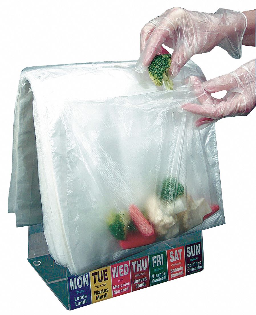 DAYMARK Portion Bag: Flip Top, Portion Bag, 10 in Dp, 10 in Wd, 8 1/2 ...
