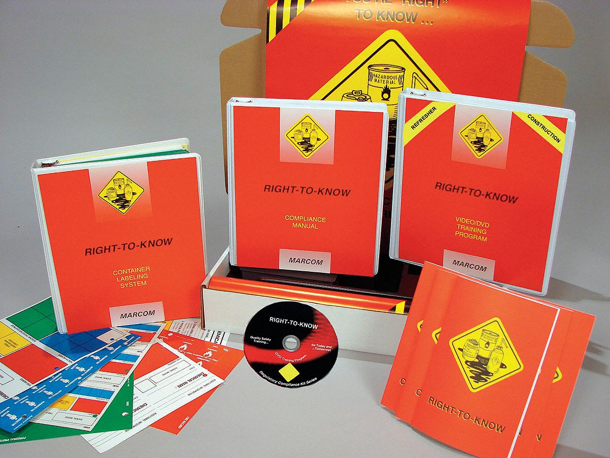 Safety Training Kit, DVD, Chemical/HAZMAT Training, English - Grainger
